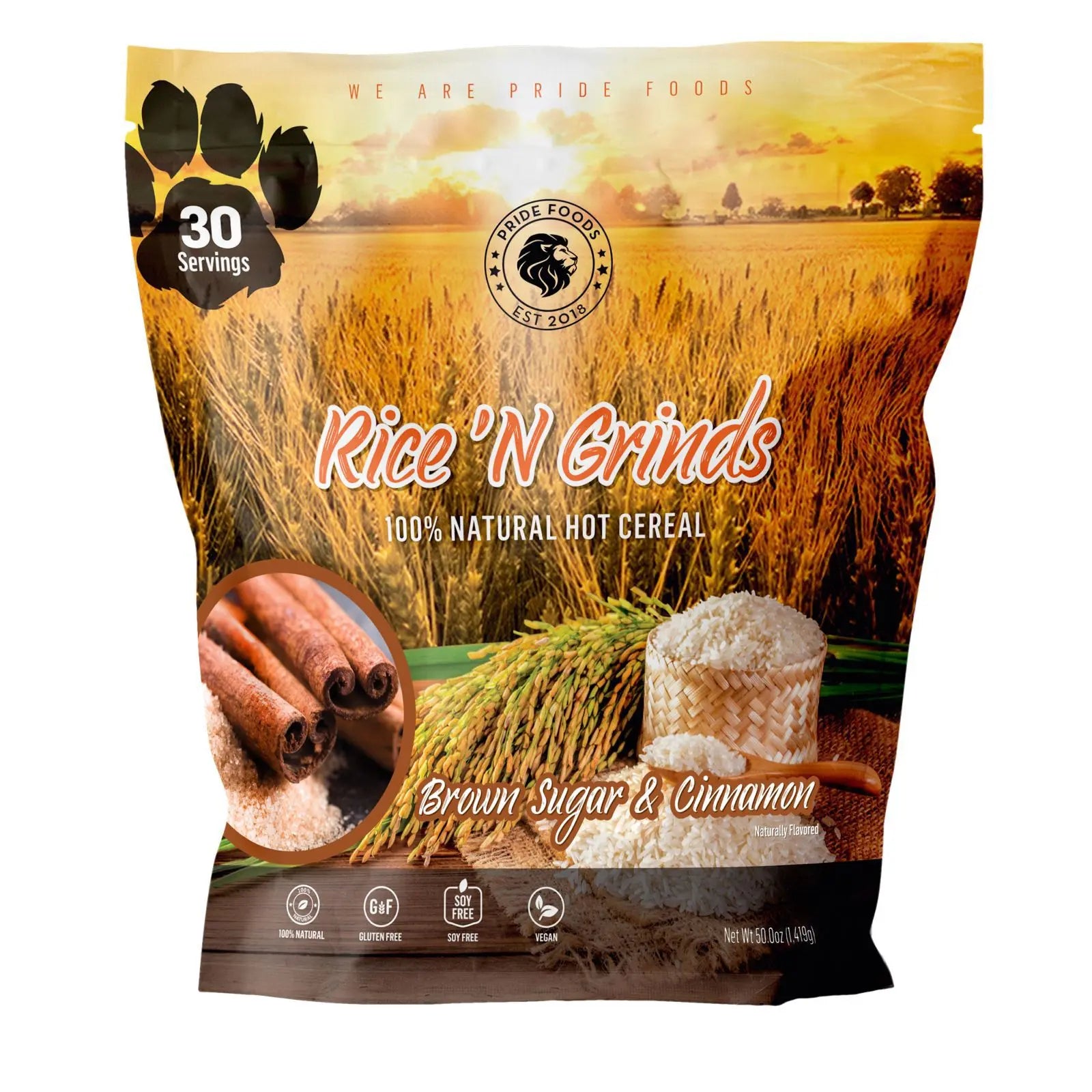 Pride Foods Rice ‘N Grinds - 100% Natural Hot Cereal | Organic & Vegan ...